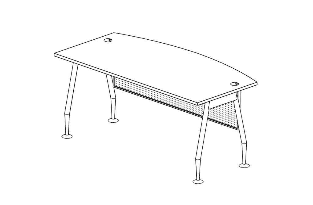 D Shape Executive Table | Office Table Malaysia | Working Desk Selangor