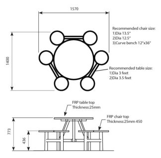 Fiberglass Cafeteria Furniture Supplier Malaysia | Food Court Table Chair